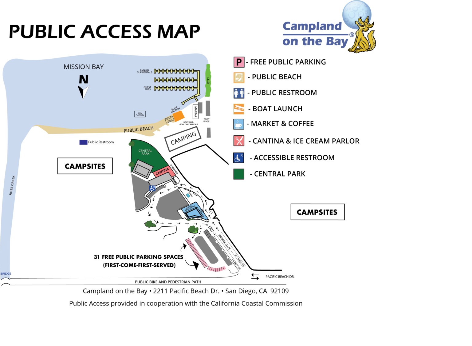 Free Public Access - Campland On The Bay